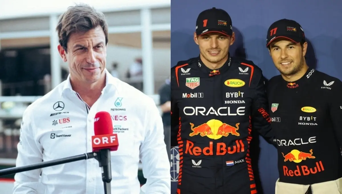 Toto Wolff defiende a Checo Pérez y 'acusa' a Red Bull de darle preferencia a Max Verstappen ...