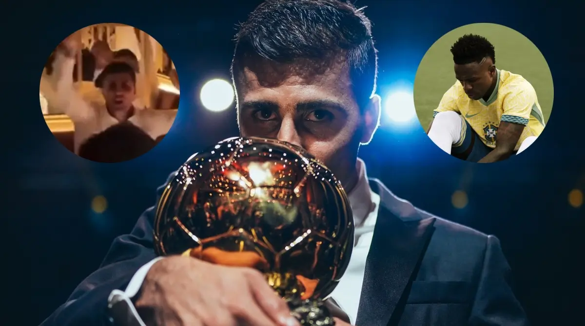 Rodri se burla de Vinicius en sus festejos por el Balón de Oro (VIDEO) - Soy Referee